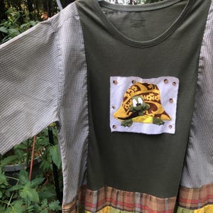 Women's Upcycled Boho Tunic XXL Shabby Chic Country Plus Size Bohemian ...