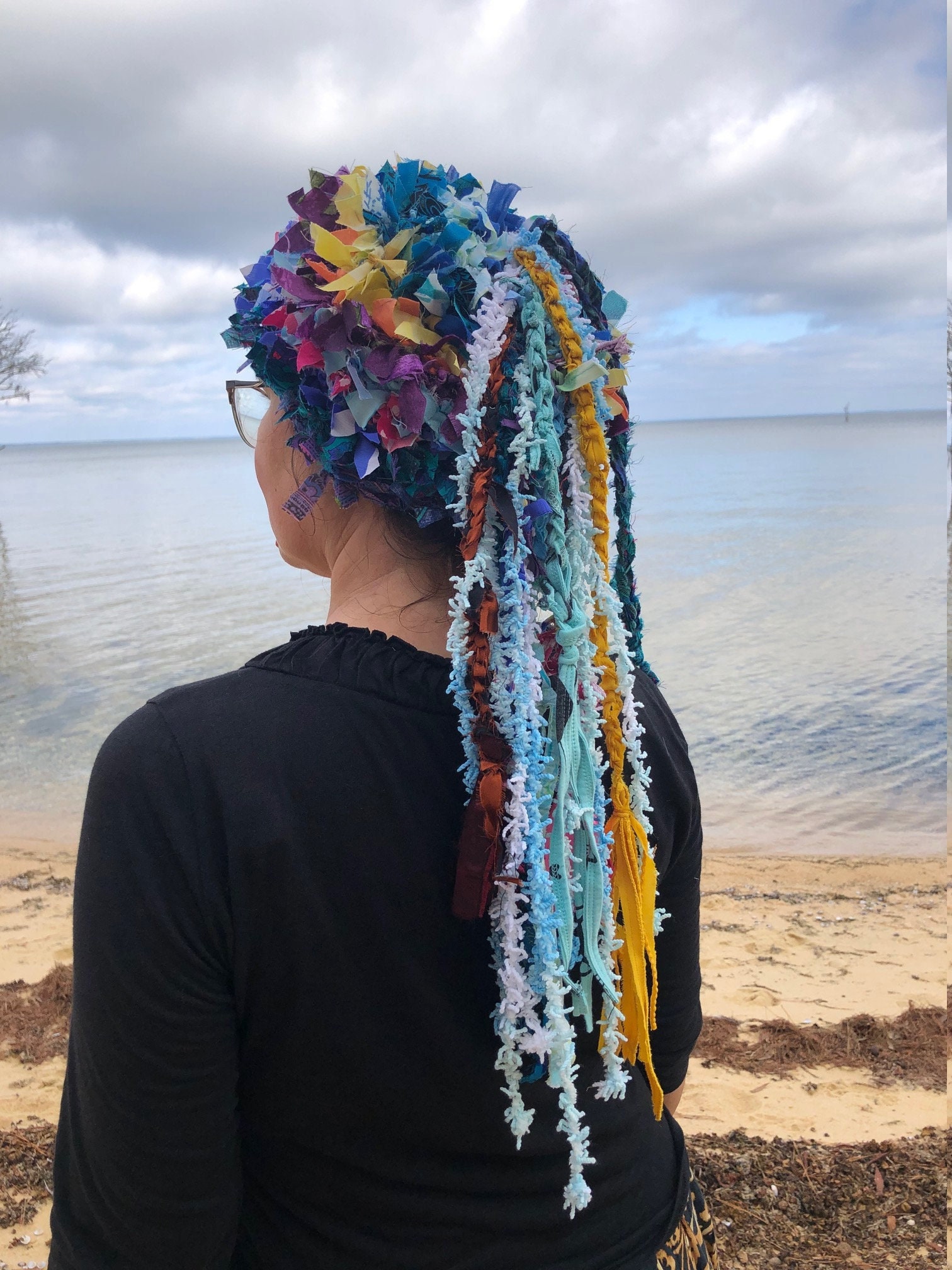 Boho Hat Rag Hat Creative Crochet Hat Freeform Hat Shabby Chic ...