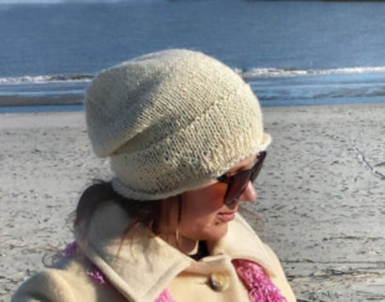 Slouch Wool Hat Hand Knitted Hat Knit Beanie Beanie Hat Women Slouch ...