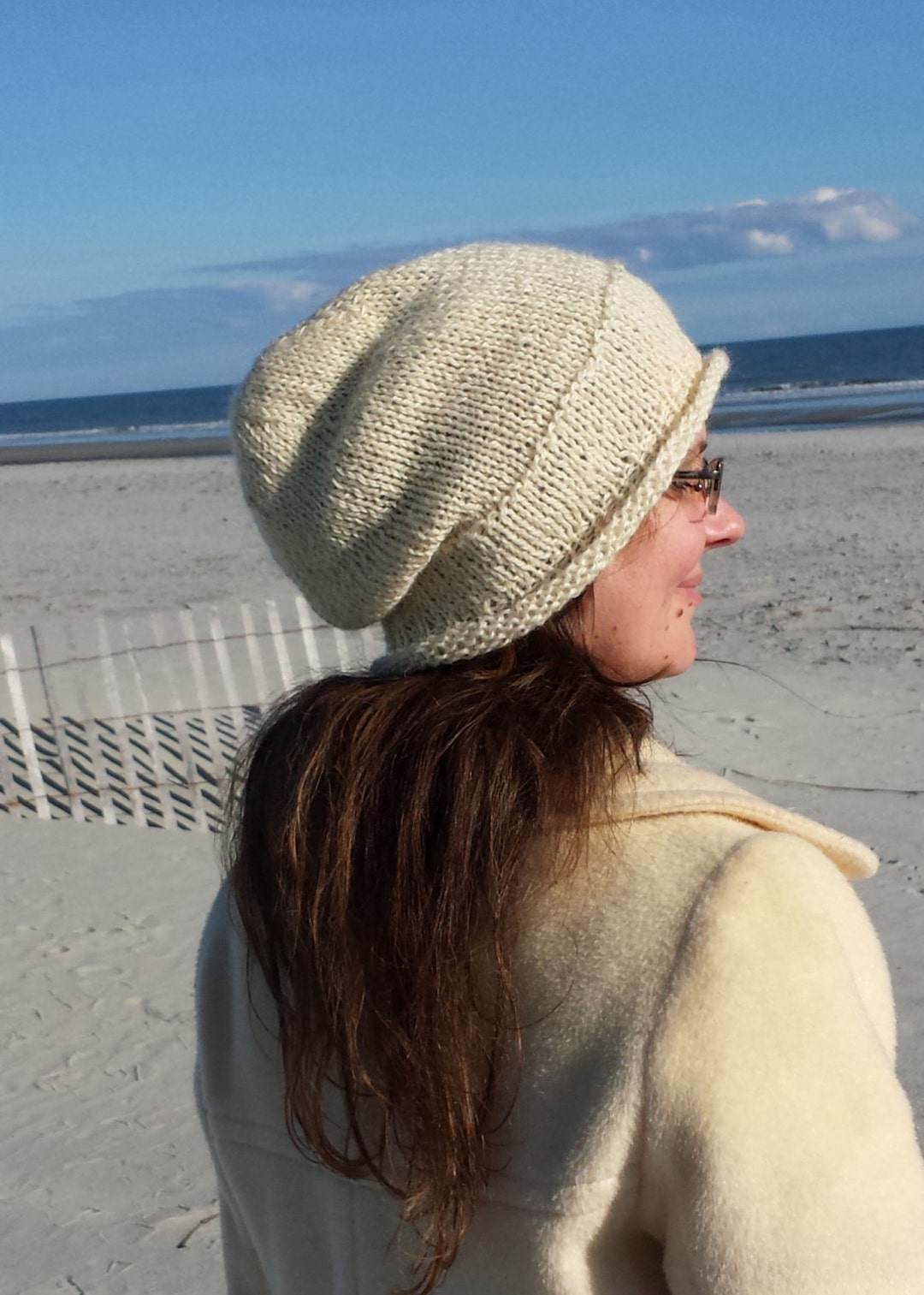 Slouch Wool Hat Hand Knitted Hat Knit Beanie Beanie Hat Women Slouch ...