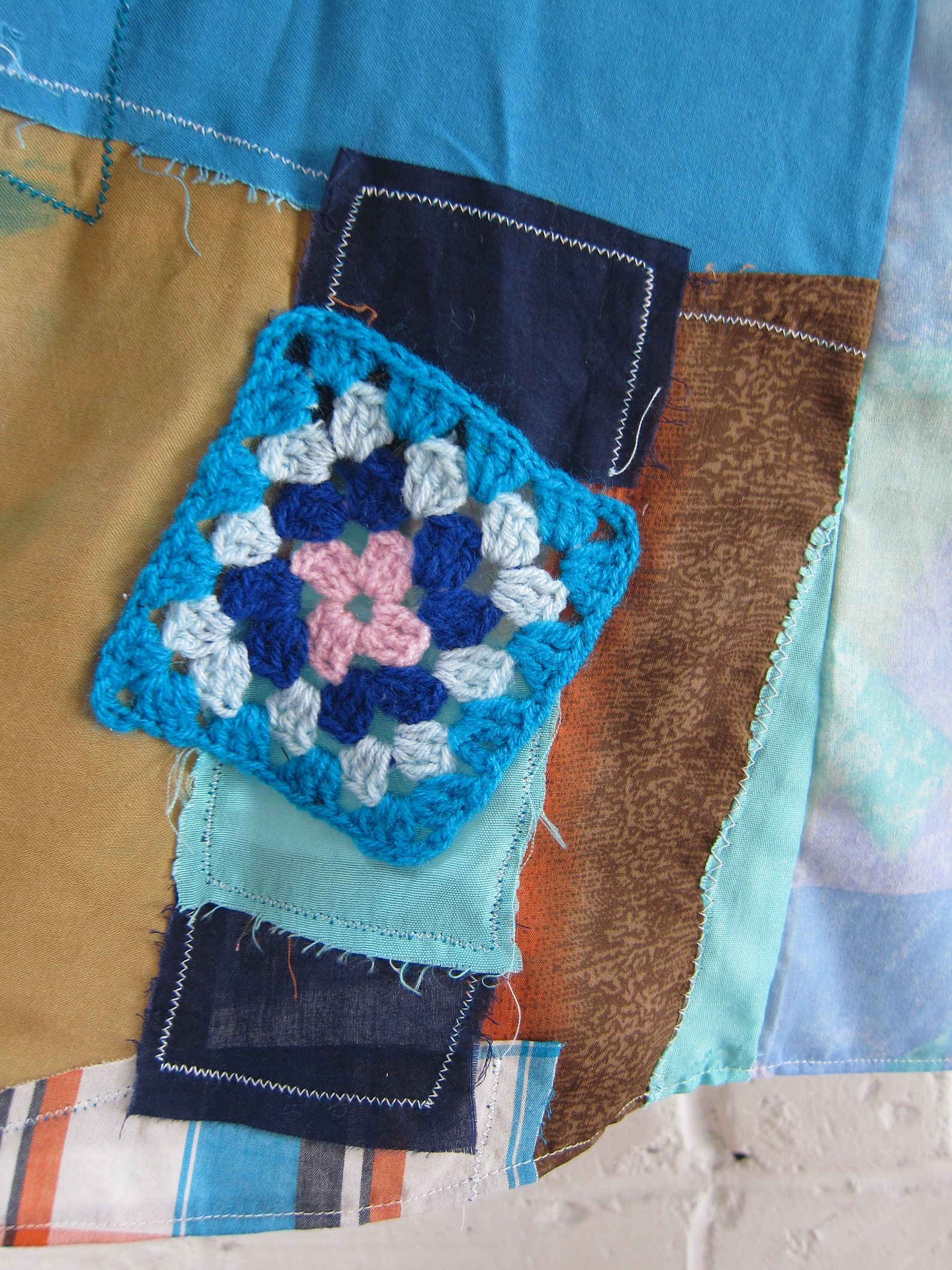 Patchwork Boho Dress Tunic Upcycled Repurposed Clothing Fun Cotton ...