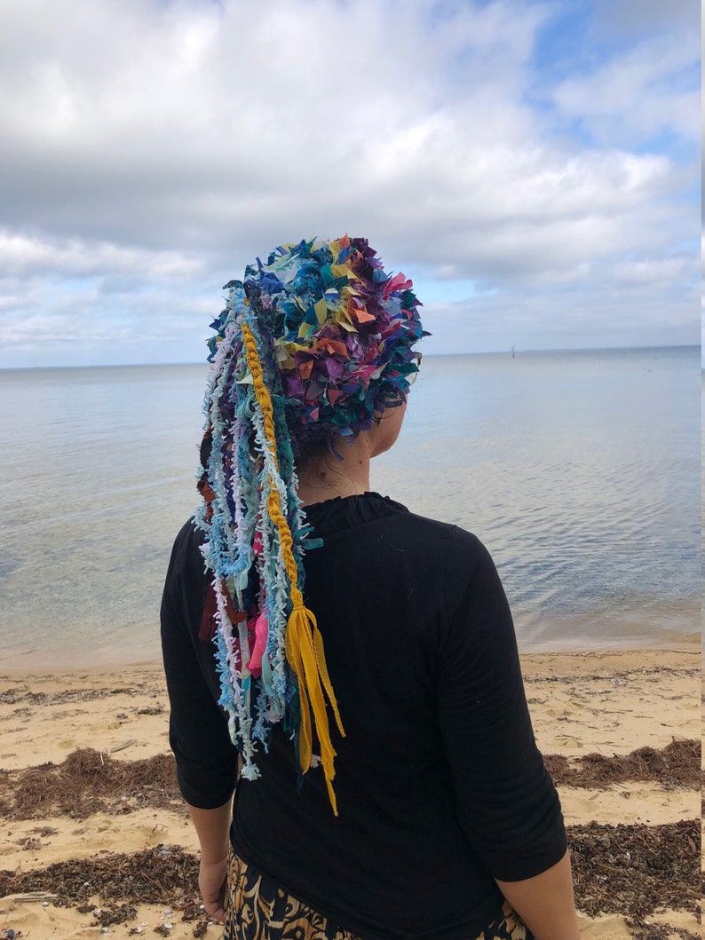 Boho Hat Rag Hat Creative Crochet Hat Freeform Hat Shabby Chic ...