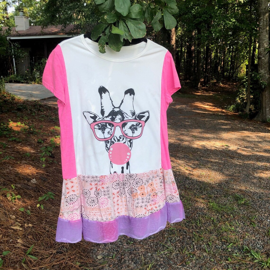 Ladies Upcycled Free Flowing Pink Summer Tank Dress, Upcycled Clothing ...