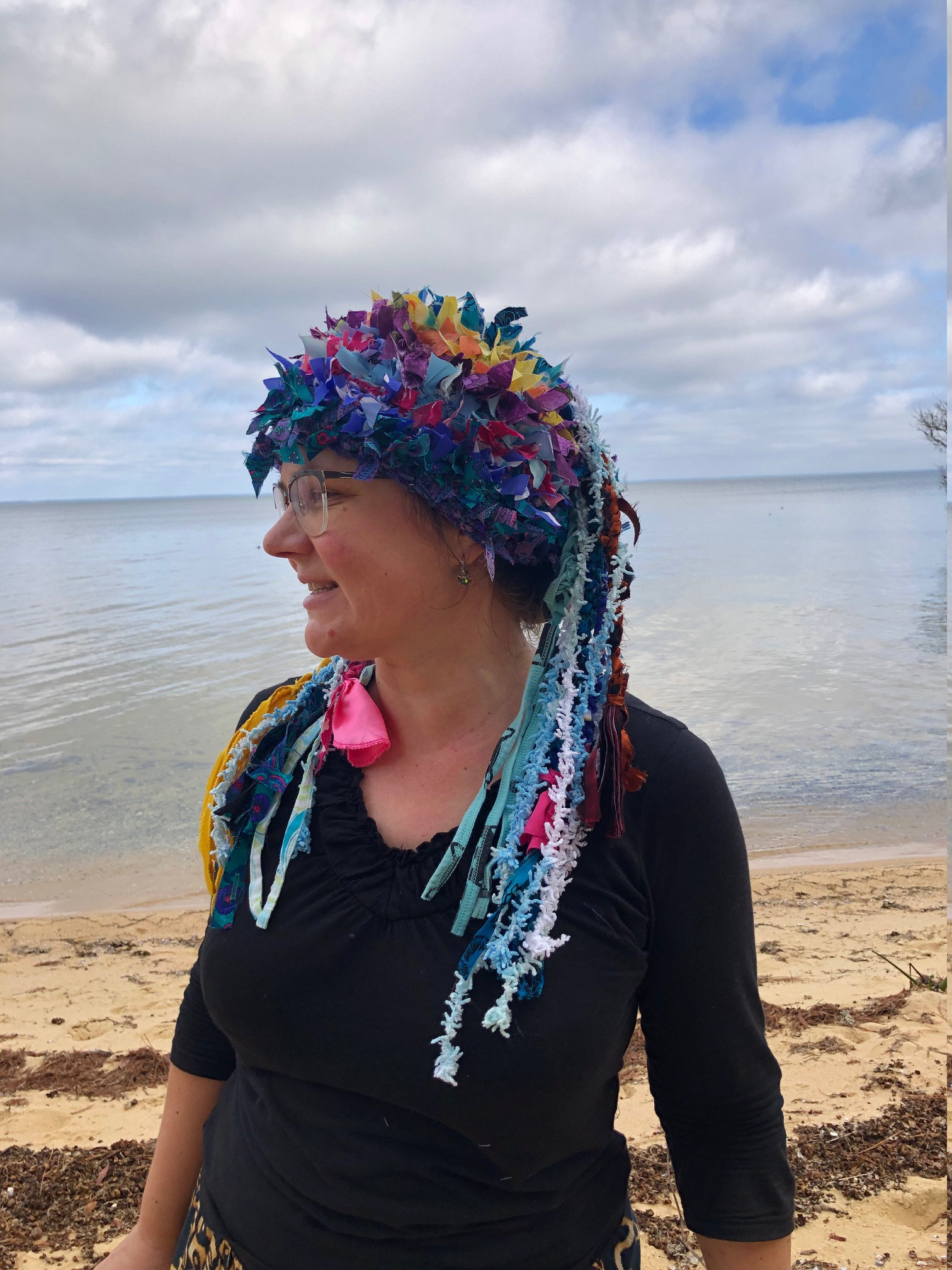 Boho Hat Rag Hat Creative Crochet Hat Freeform Hat Shabby Chic ...