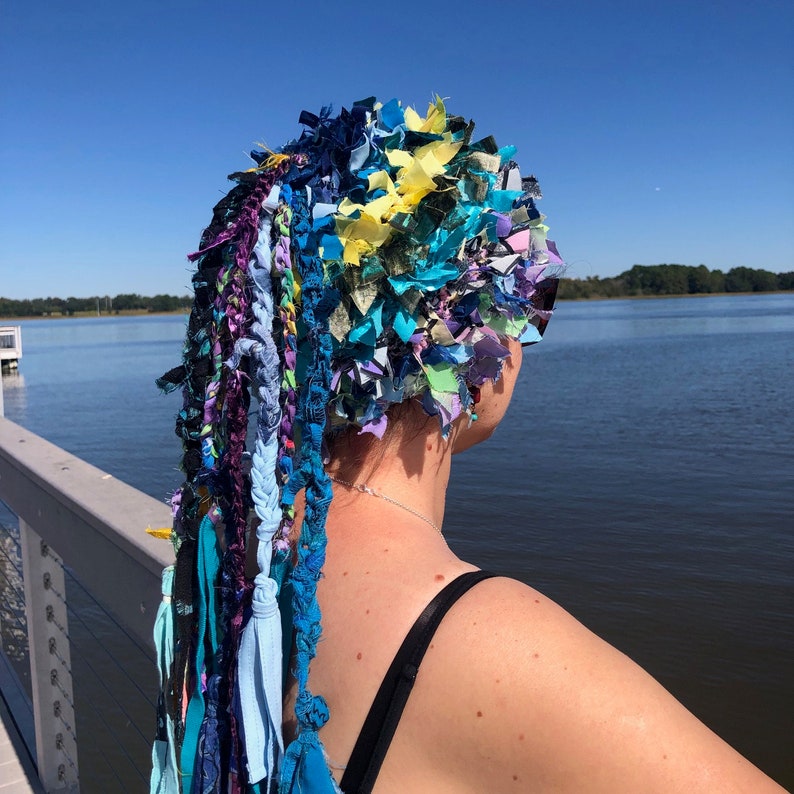 Crazy Crochet Hat With Dreads Boho Women's Hat Funky Unique Shabby Chic ...