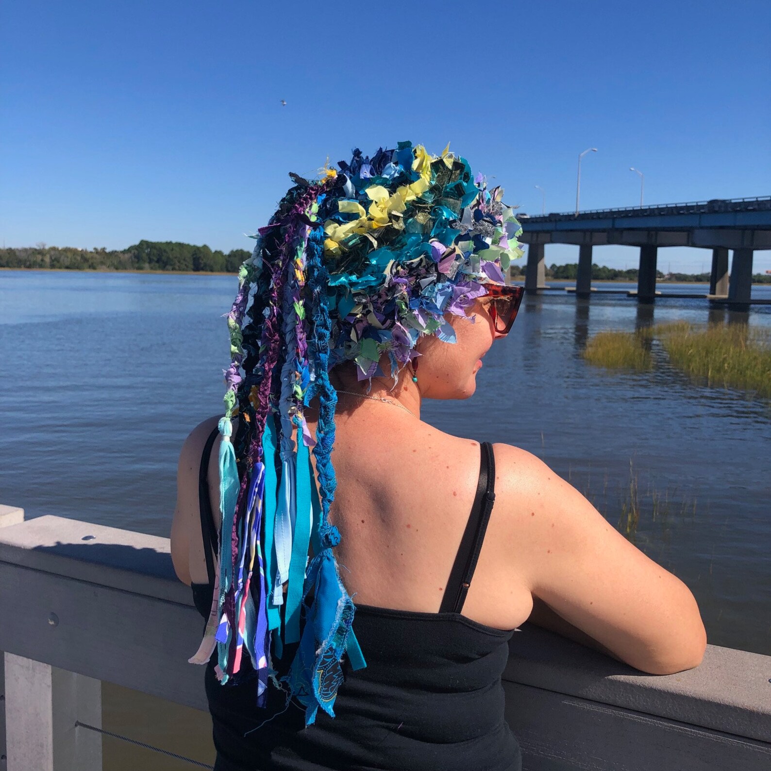 Crazy Crochet Hat With Dreads Boho Women's Hat Funky Unique Shabby Chic ...