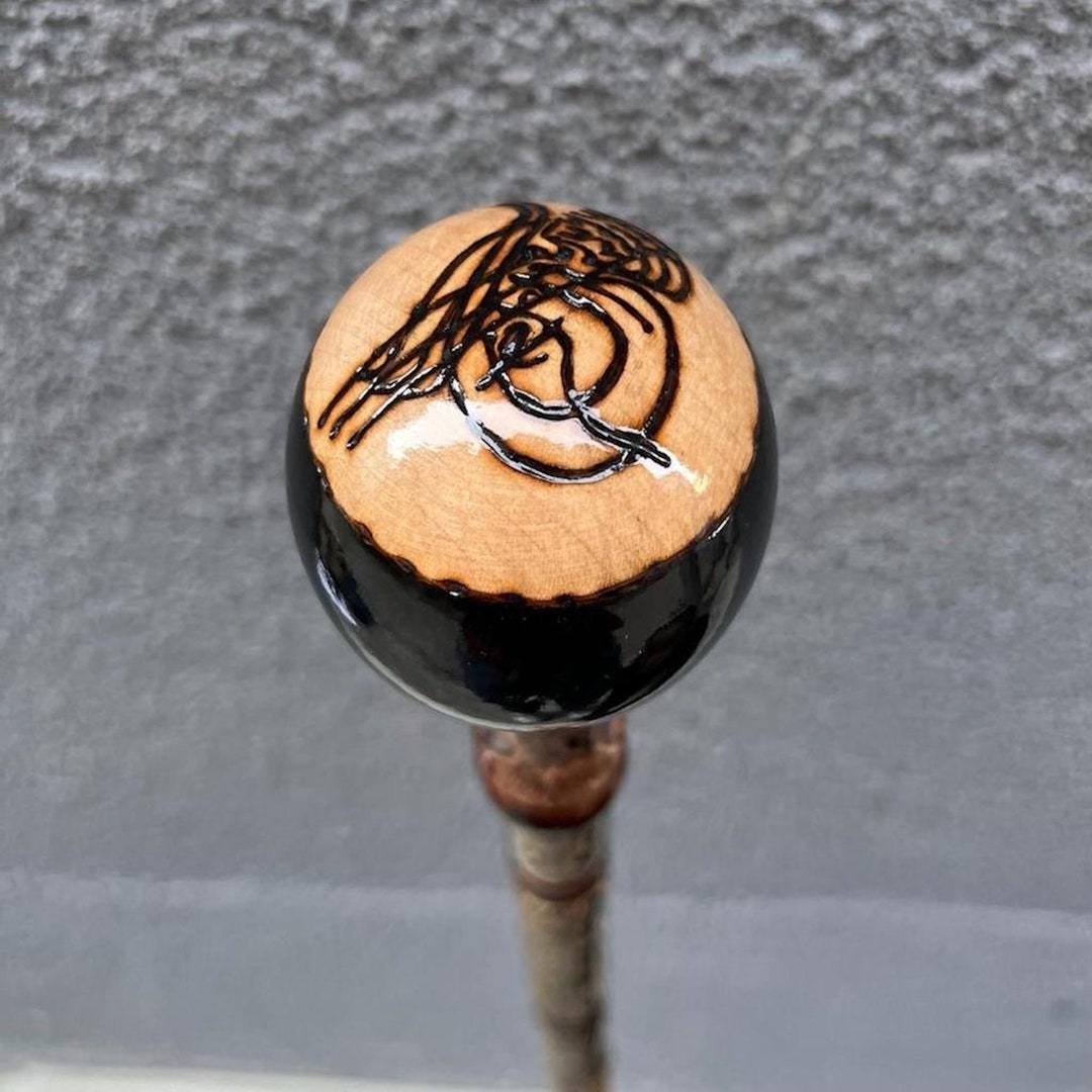 Hand Carved Walking Stick, Carved Walking Stick, Personalized Walking ...