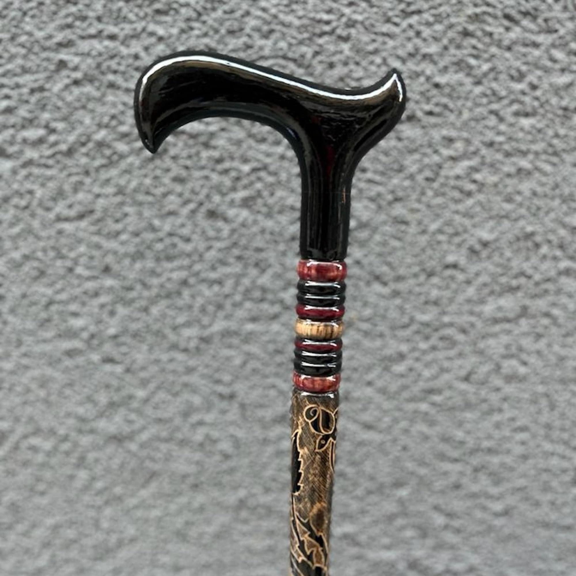 Hand Carved Walking Stick, Carved Walking Stick, Personalized Walking ...
