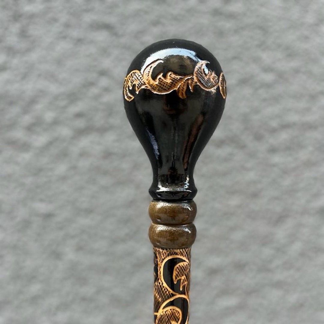 Hand Carved Walking Stick, Carved Walking Stick, Personalized Walking ...