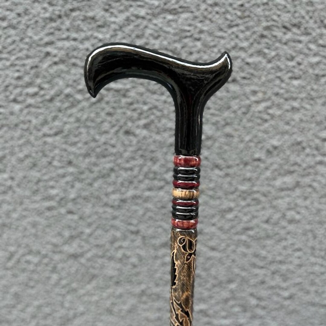 Hand Carved Walking Stick, Carved Walking Stick, Personalized Walking ...