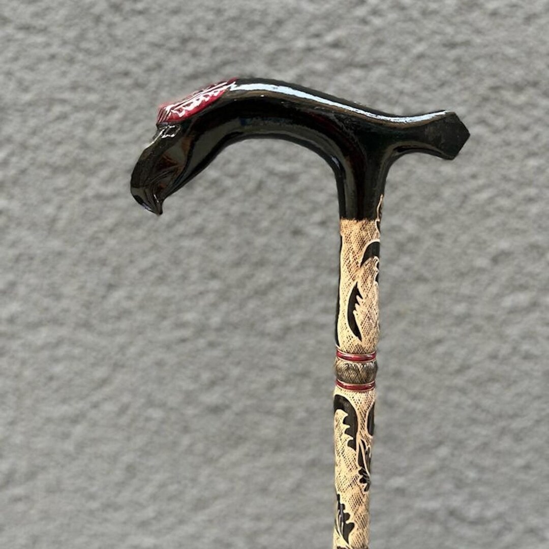 Hand Carved Walking Stick, Carved Walking Stick, Personalized Walking ...