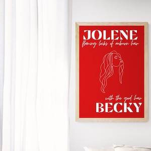 Beyoncé Cowboy Carter Dolly P X Jolene Digital Poster red - Etsy