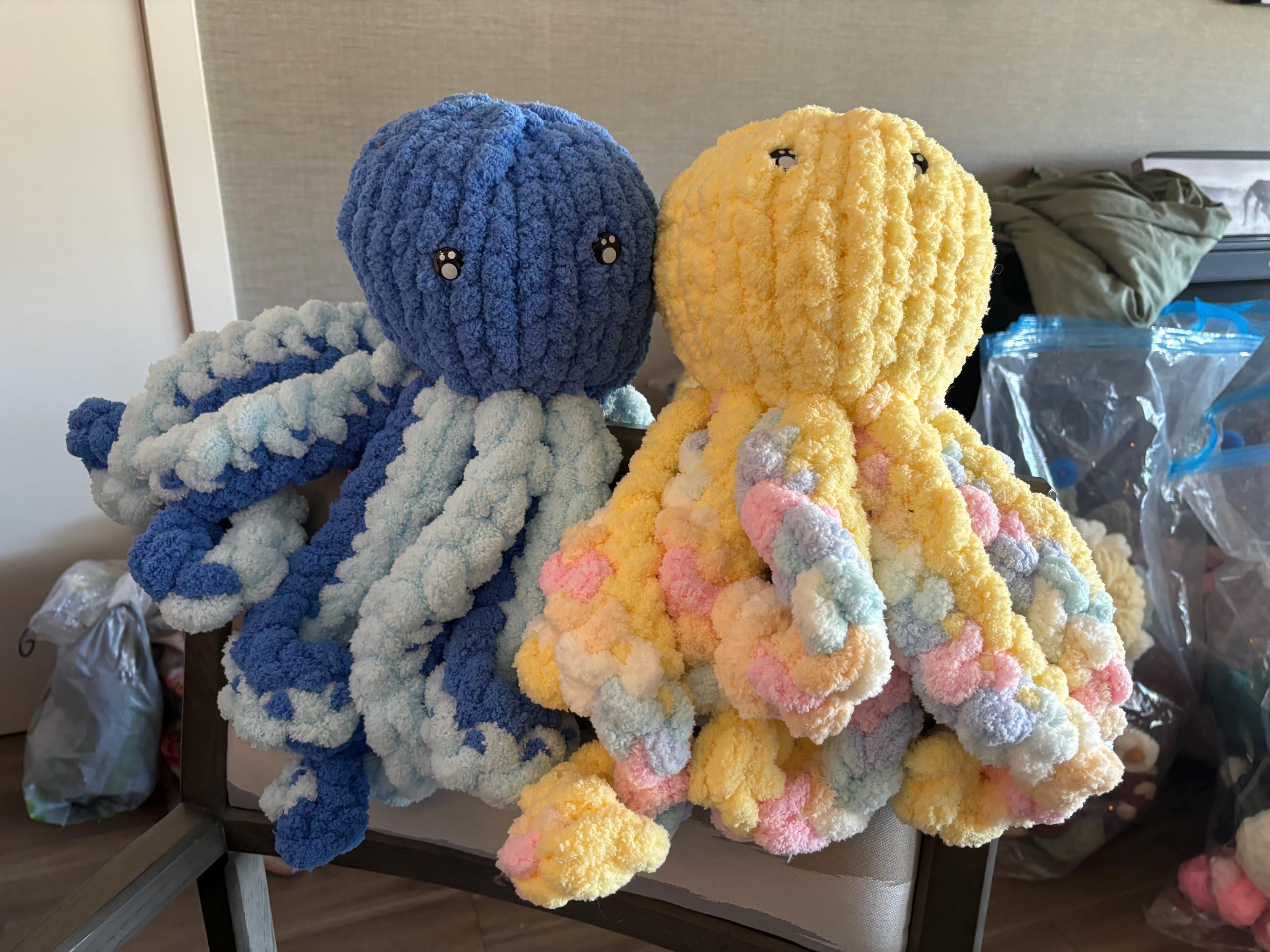 Handmade Knit Chunky Yarn Octopus Snugglers!! Super Soft and Ready to ...