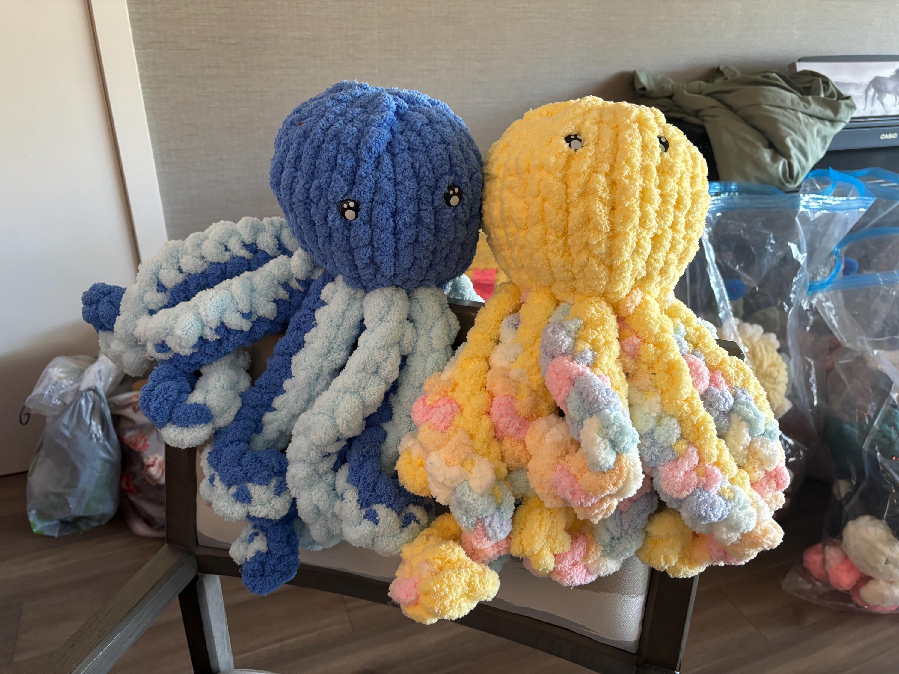 Handmade Knit Chunky Yarn Octopus Snugglers!! Super Soft and Ready to ...