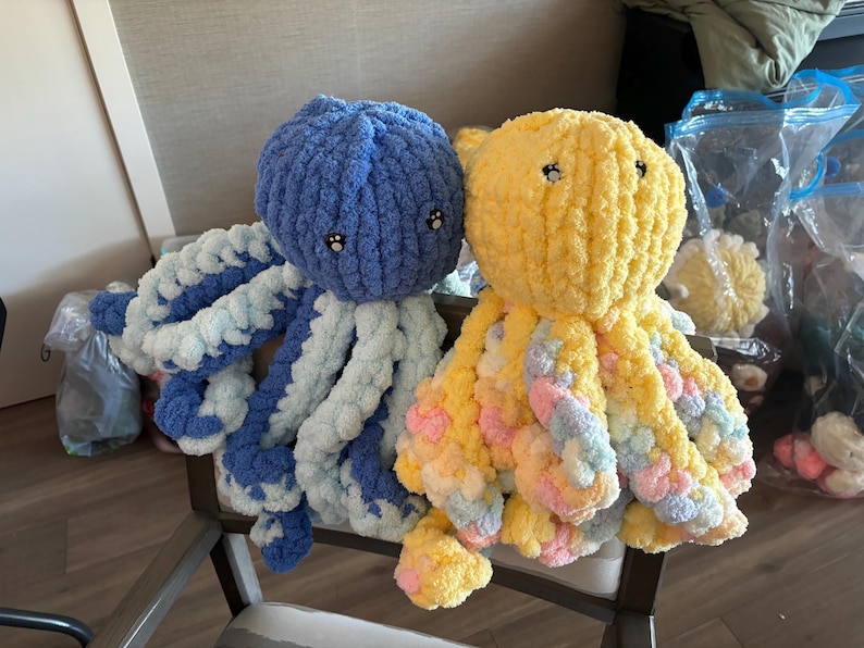 Handmade Knit Chunky Yarn Octopus Snugglers!! Super Soft and Ready to ...