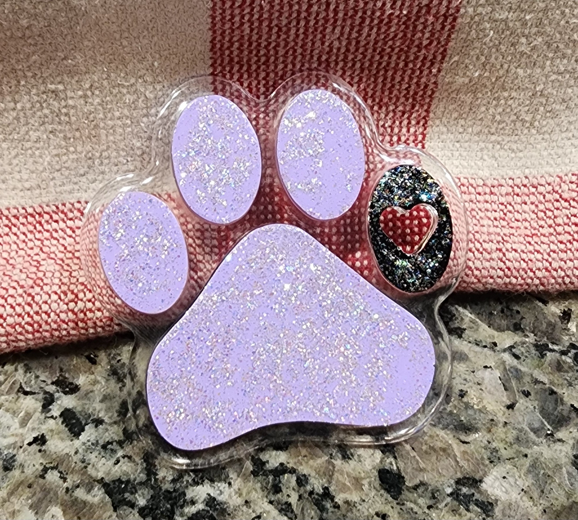 PAW PRINT Custom Vent Clip, Mirror Hanger, Badge Reel, Key Chain or ...
