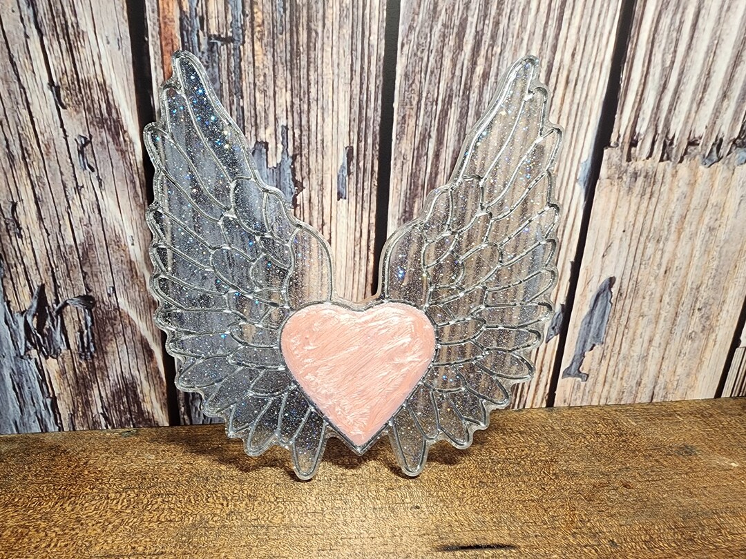 ANGEL WINGS (large) Custom Vent Clip, Mirror Hanger, Badge Reel, Key ...