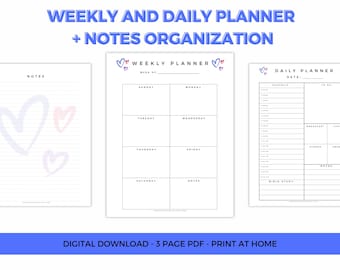 Planner Template Weekly and Daily - Etsy