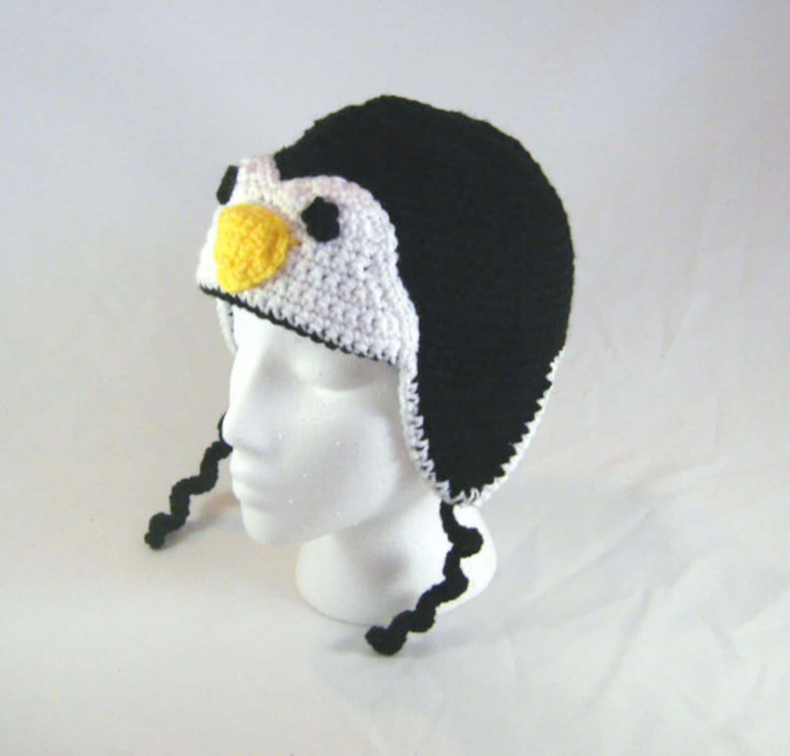 PATTERN Penguin Crochet Ear Flap Hat - Etsy
