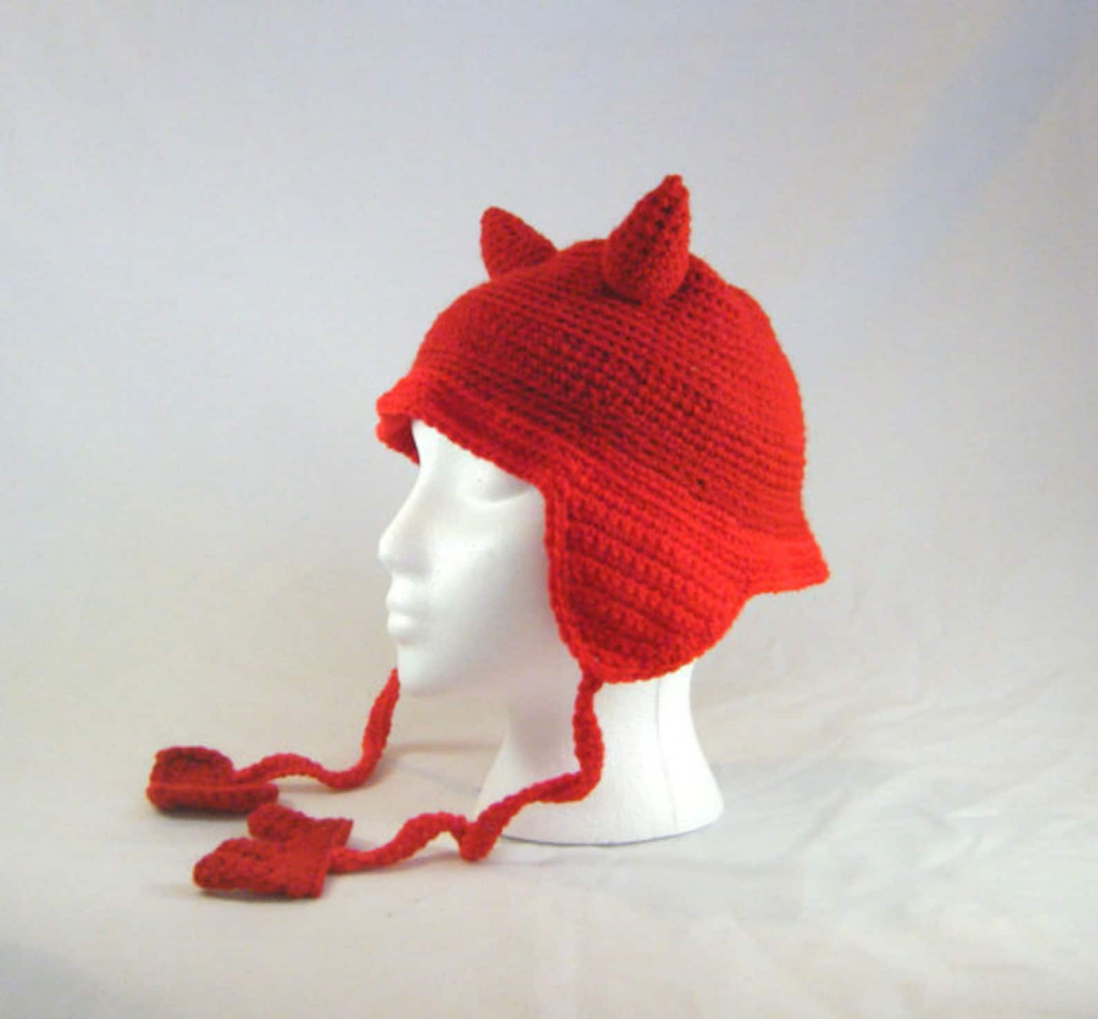 PATTERN Devil Crochet Ear Flap Hat - Etsy