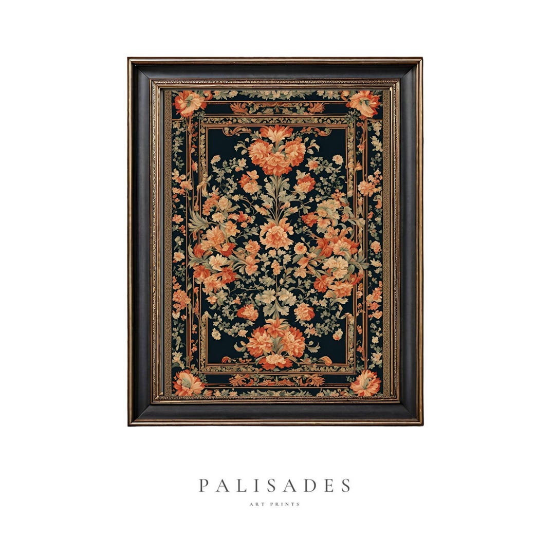 Vintage Pattern Tapestry PRINTABLE Art | Elegant Textile-inspired ...