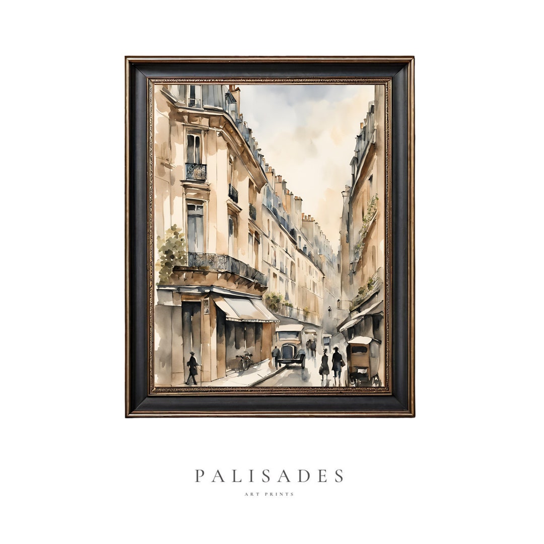 PRINTABLE Neutral Paris Street Print | Vintage Architecture Cityscape ...