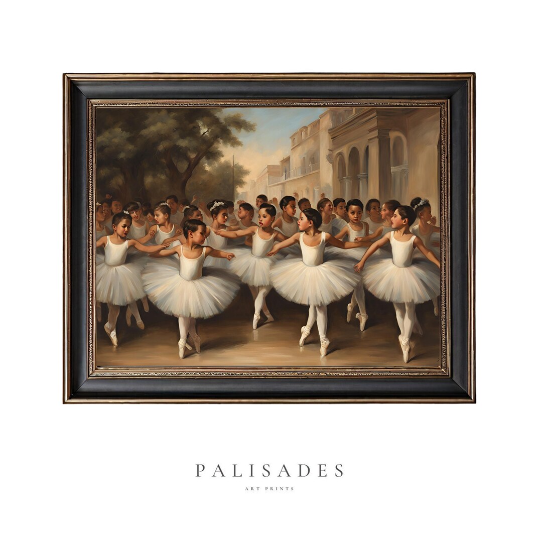 Ballet Art Print Ballerina Vintage Painting Dance Studio PRINTABLE Art ...