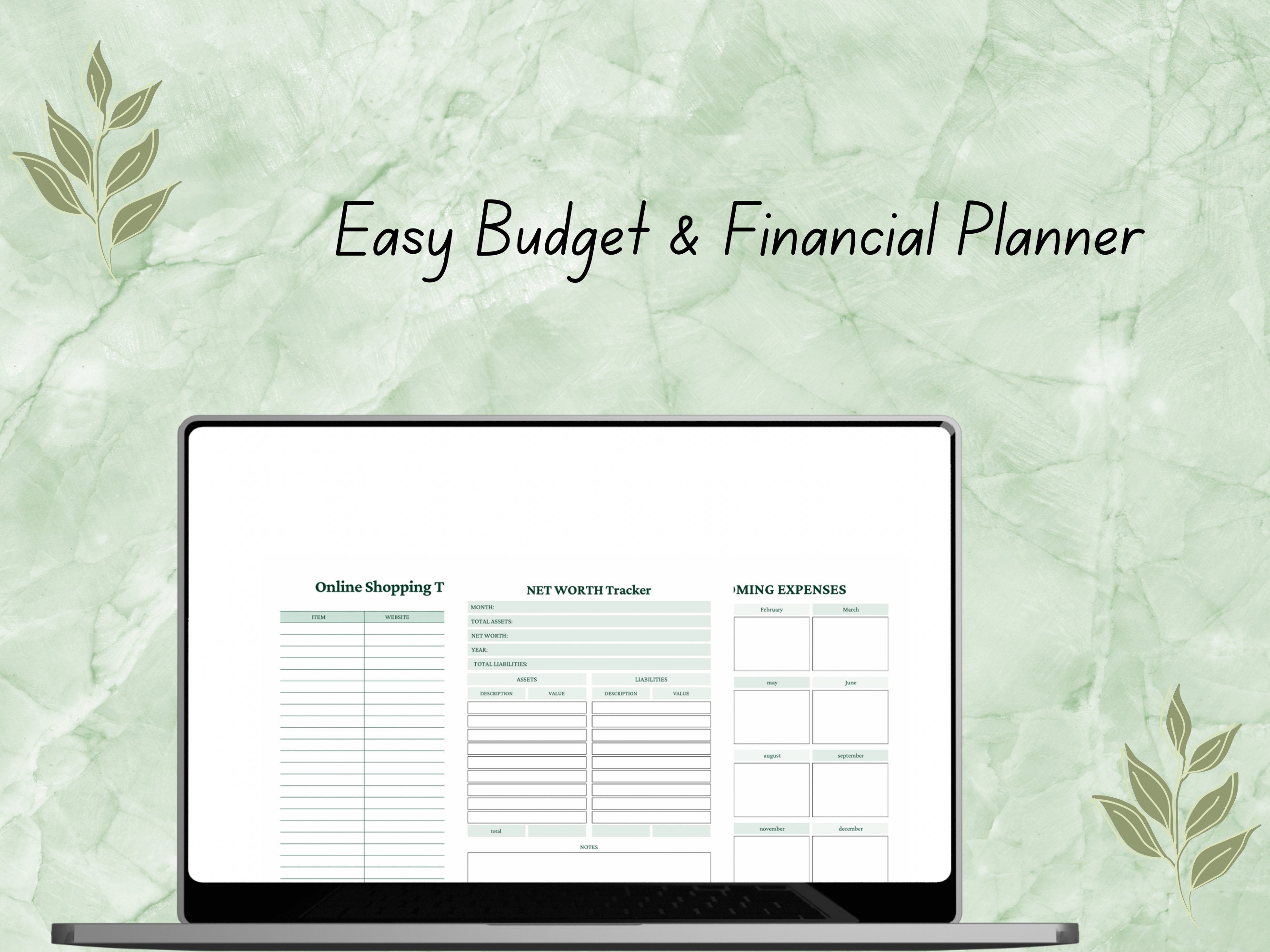Digital Budget Planner, Finance Tracker, Finance Planner, Digital ...
