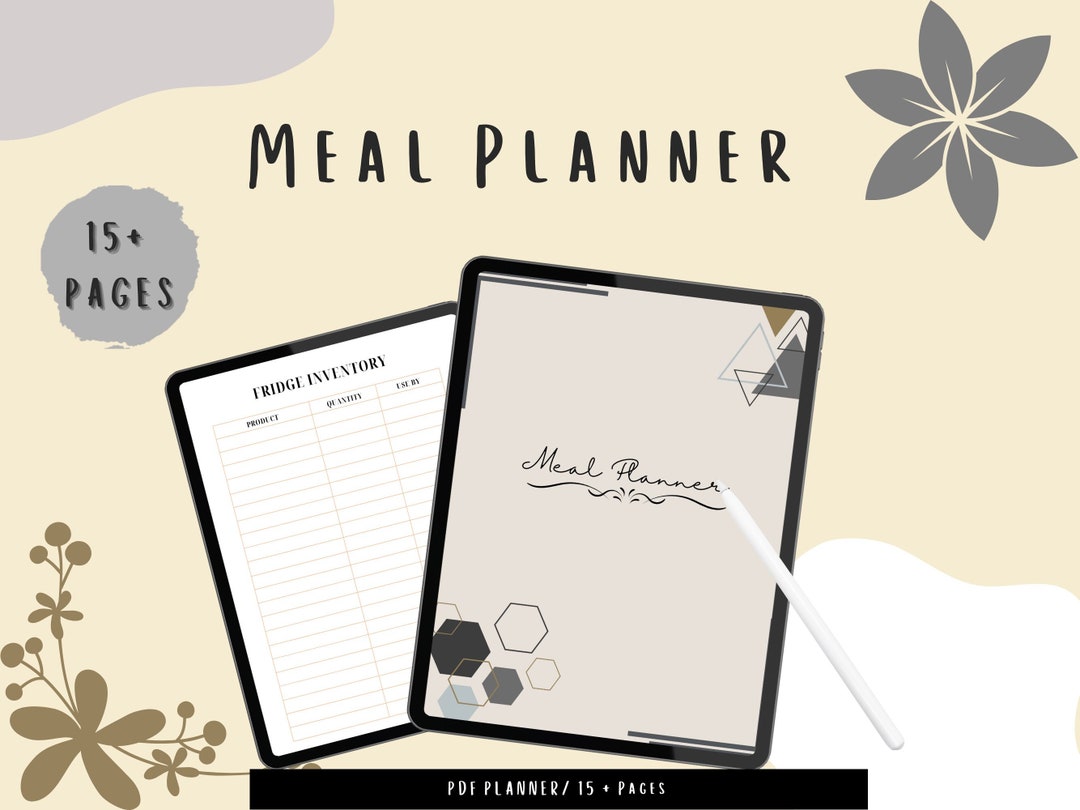 Meal Planner Bundle Printable, Weekly Food Diary, Meal Tracker, Food ...