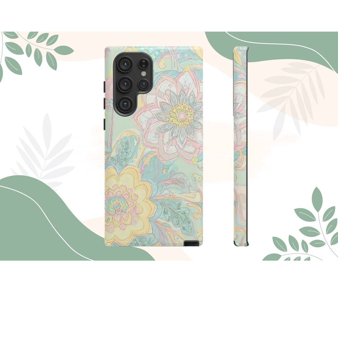 Best Cell Phone Case Pastel Flowers Tough Case iPhone Google Samsung - Etsy