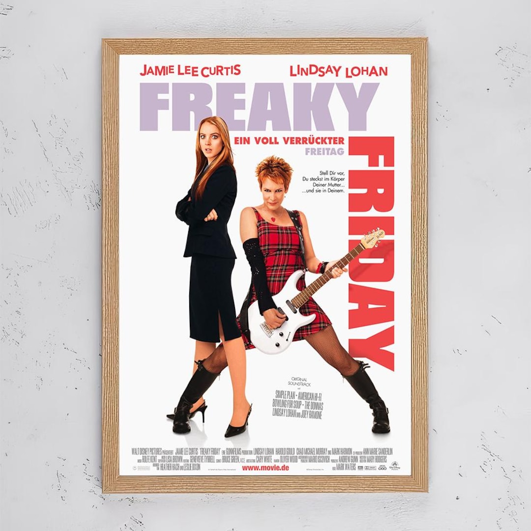 Freaky Friday Movie Poster Print, Wall Art, Canvas Poster, Art Poster ...