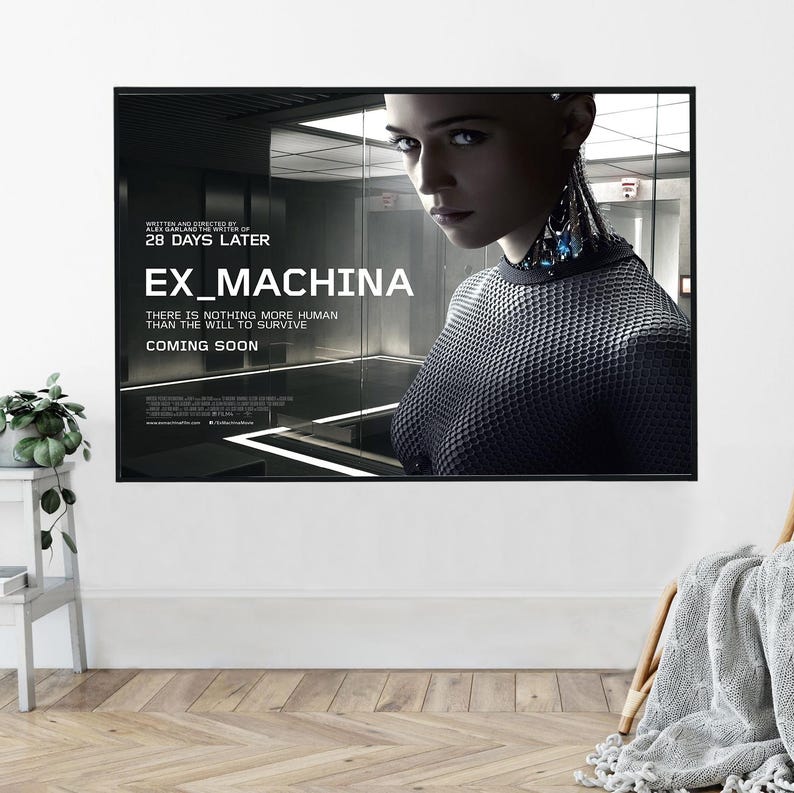 Ex Machina Movie Poster Print, Wall Art, Canvas Poster, Art Poster for ...