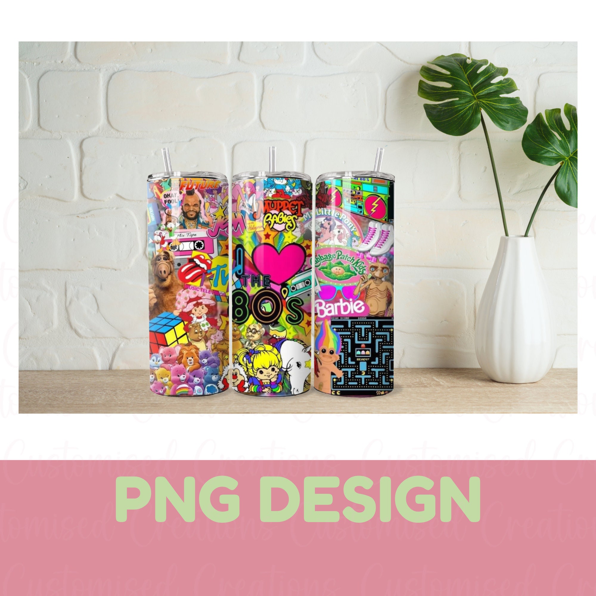 Digital Design. 80s Cartoons Sublimation 20oz Tumbler Png - Etsy