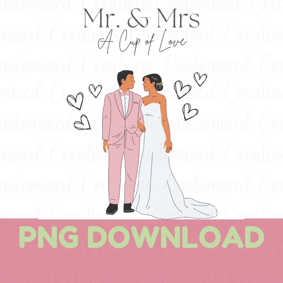 Digital Design. Mr and Mrs Wedding Png Design - Etsy