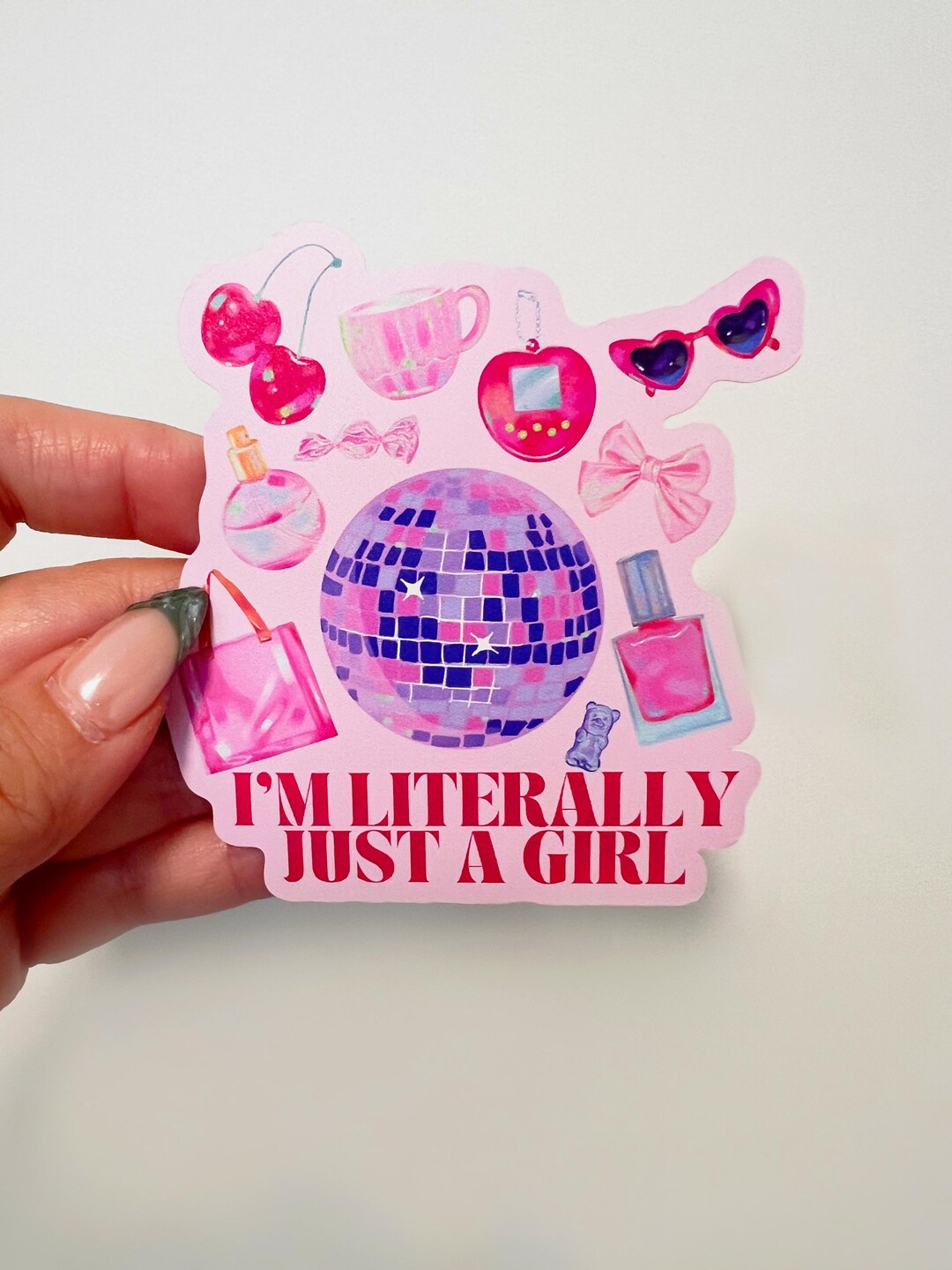 I'm Literally Just a Girl Sticker - Cute Vinyl Decal for Laptops, Water ...