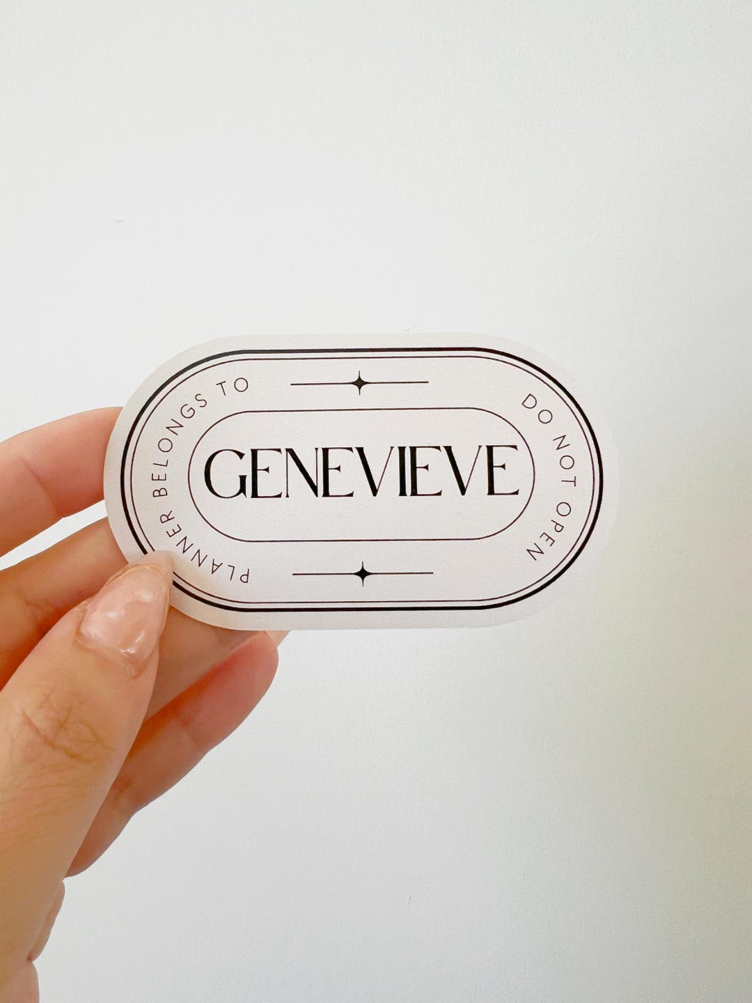 Personalized Planner Sticker: "this Planner Belongs To" Custom Name ...