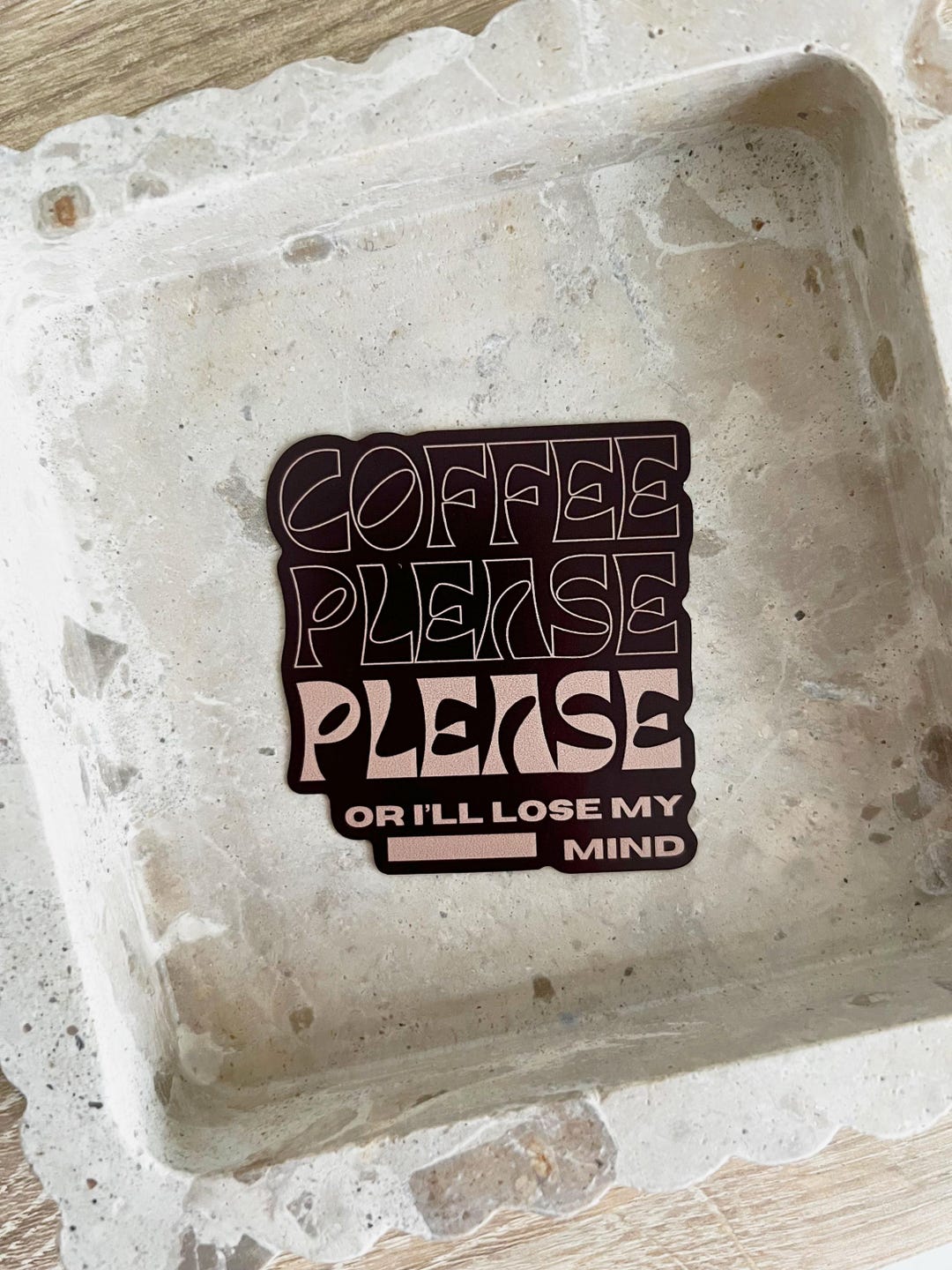 Coffee Please Sticker, Funny Vinyl Decal for Laptops, Water Bottles ...