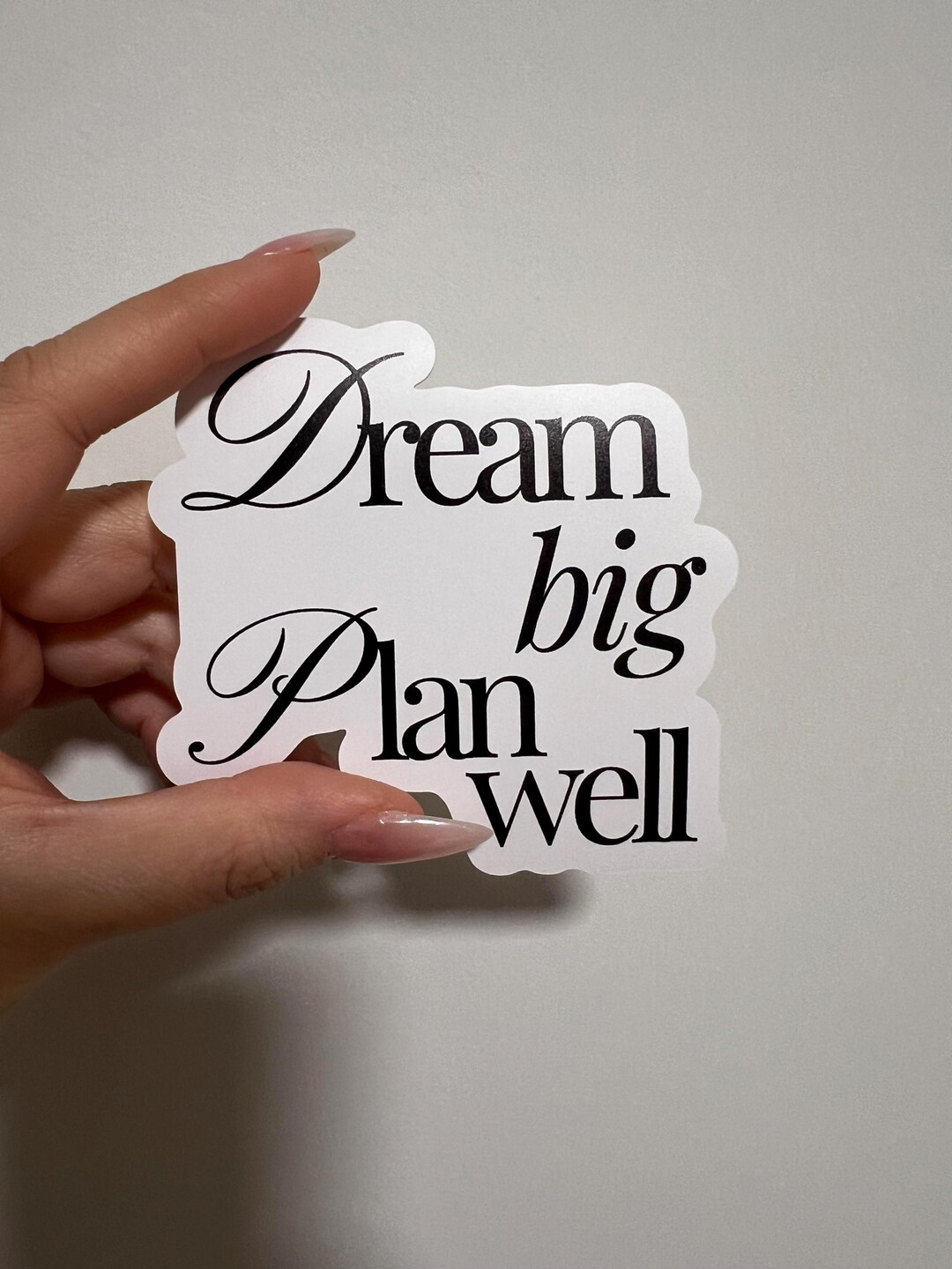 Dream Big Plan Well Vinyl Sticker - Motivational Planner Decal - Etsy