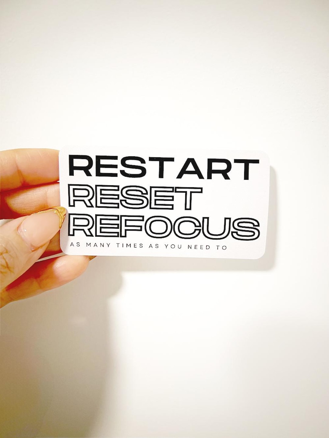 Restart Reset Refocus, as Many Times as You Need to Sticker - Etsy