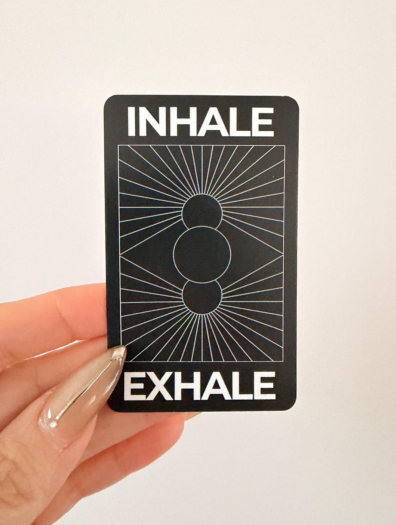 Inhale Exhale Tarot Sticker | Breathwork Affirmation Vinyl Sticker ...