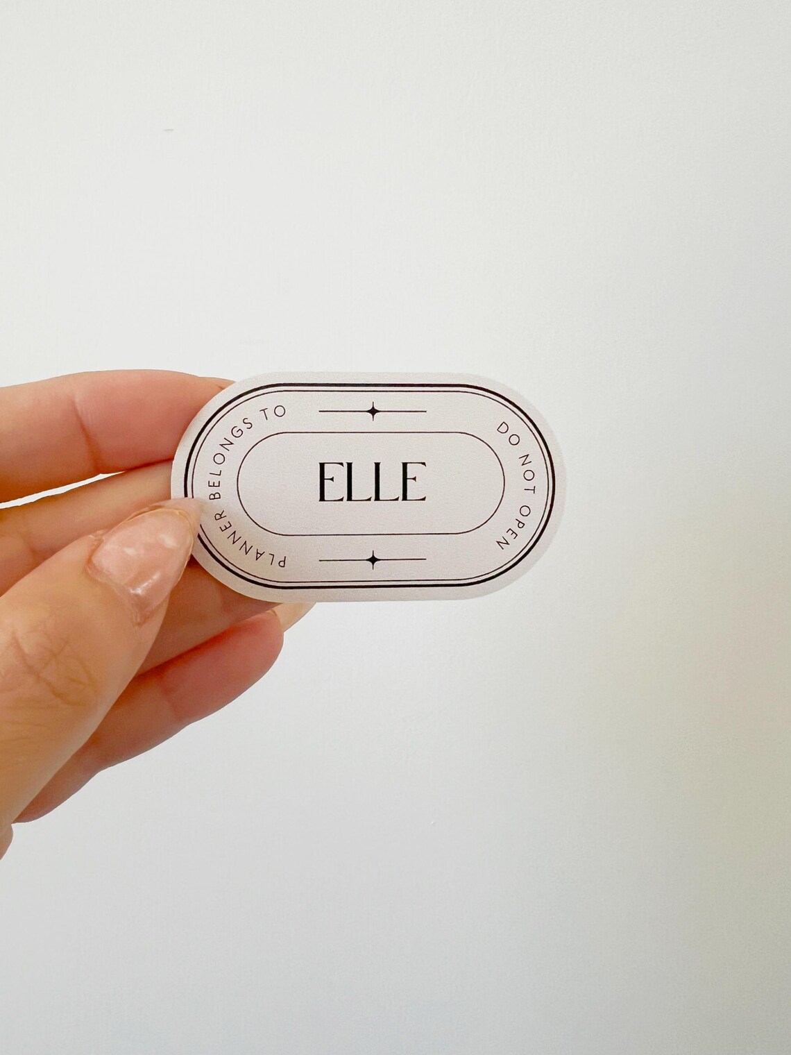 Personalized Planner Sticker: "this Planner Belongs To" Custom Name ...