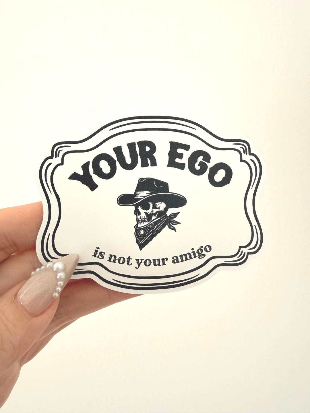 Aesthetic “your Ego is Not Your Amigo” Sticker – Minimal Mindfulness ...