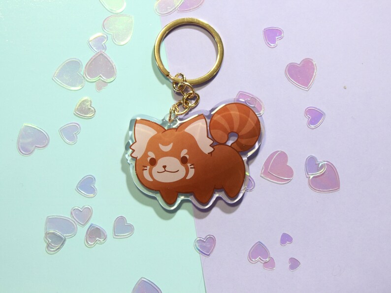 Red Panda Keychain Kawaii Animals Keyring, Cute Charms, Bag Charm, Best ...