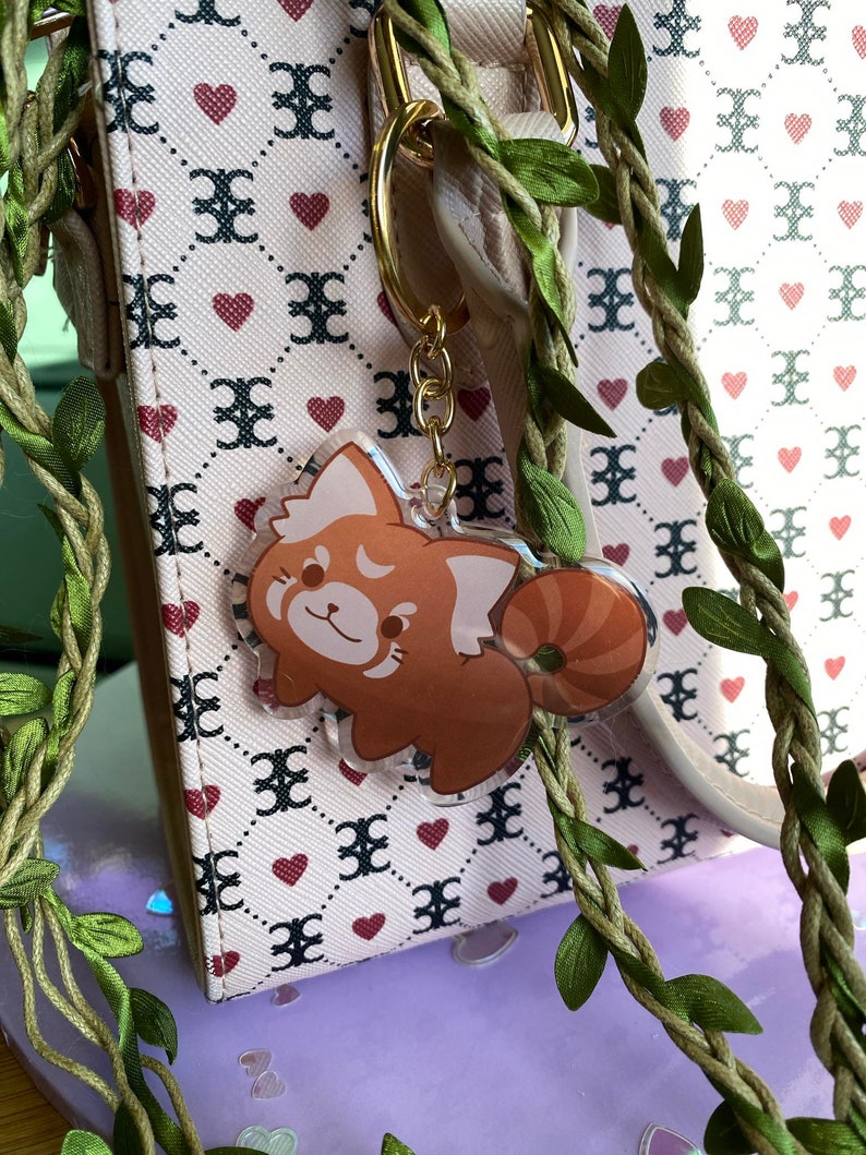Red Panda Keychain Kawaii Animals Keyring, Cute Charms, Bag Charm, Best ...