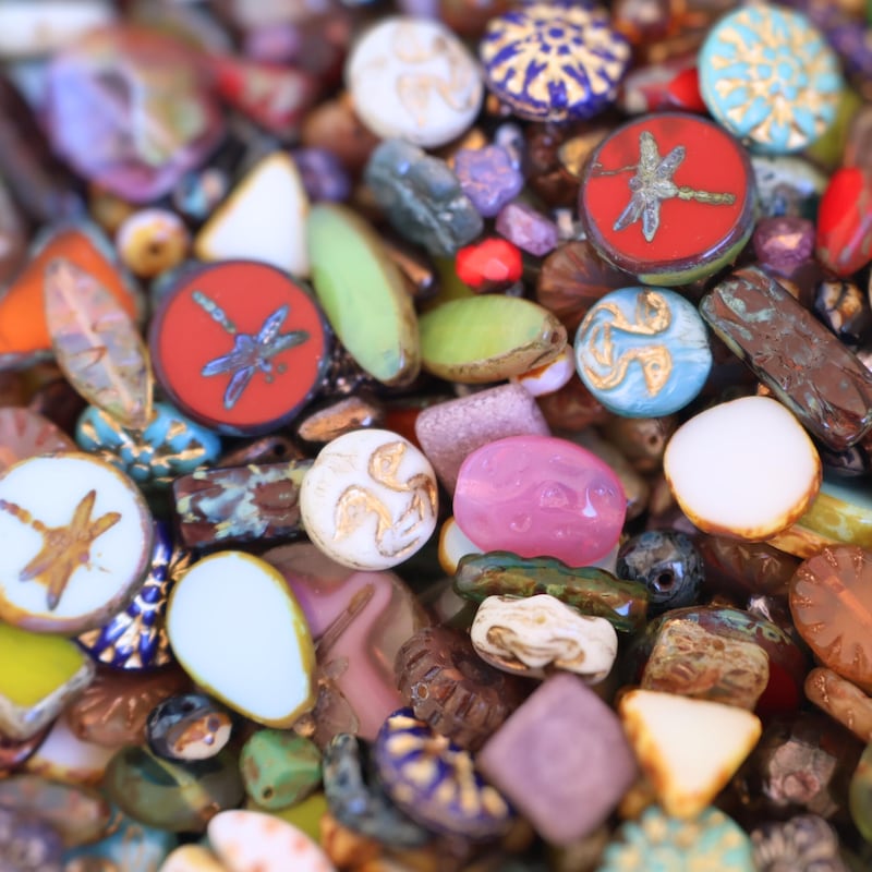 Czech Picasso Beads - Etsy