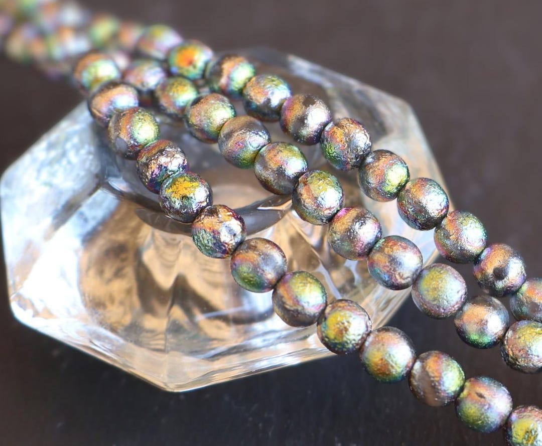 Mystic Winter Sparkle 25 - 6mm Czech Pressed Glass Beads - Etsy