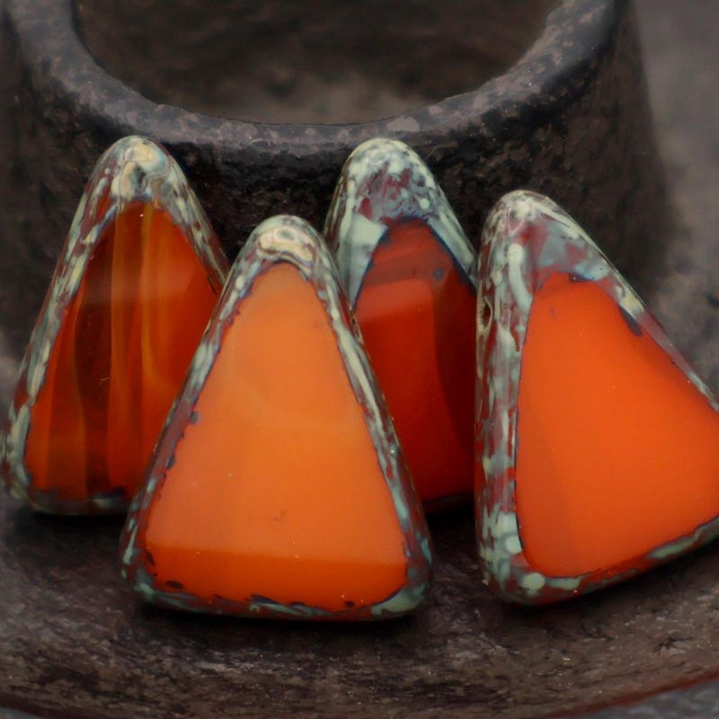Triangle Czech Beads - Etsy