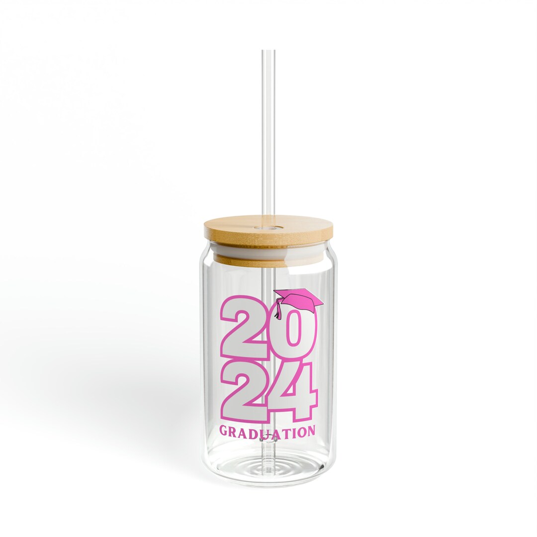 2024 Graduation Sipper Glass With Lid and Straw, 16oz Libby Cup - Etsy