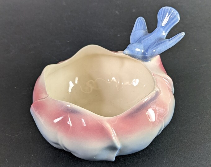 Royal Copley Bluebird Planter Bowl Candy Dish - Mid Century Decor - Etsy