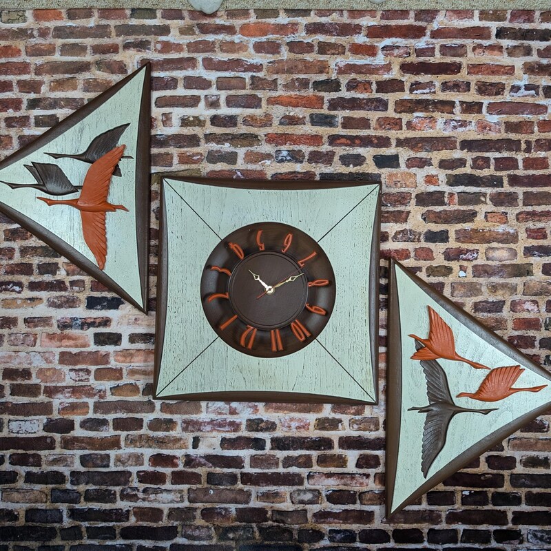 Mid Century Wall Clock - Etsy